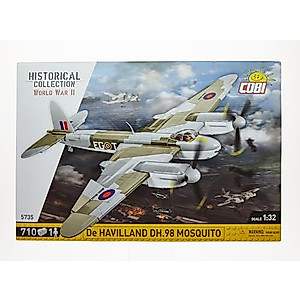 COBI Historical Collection WWII De Havilland DH.98 Mosquito Plane, Wood
