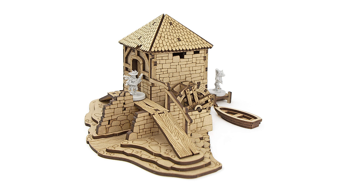 TowerRex Wooden Watermill - DND Terrain for RPGs