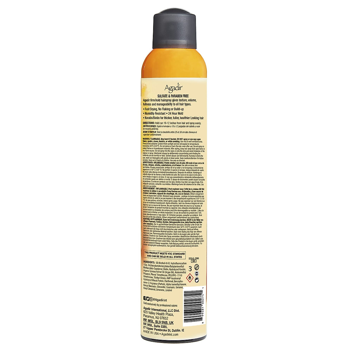 AGADIR Volumizing Firm Hold Hair Spray, 10.5 oz