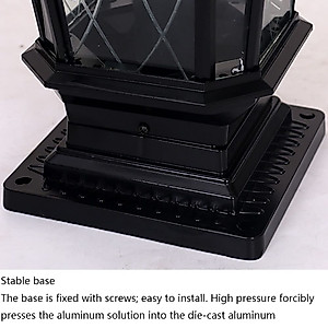 SHUANGZ Solar Post Lights Waterproof and Rust-Proof Aluminum Villa Solar Light Outdoor Fence Pier Mount Vintage Post Lamp for Garden Deck Lighting Home Gate Pillar Lights