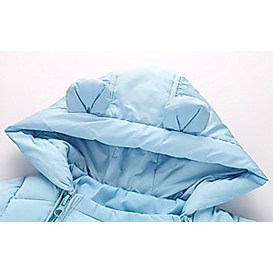 Happy Cherry Newborn Baby Boys' Winter Romper Thick Jacket Waterproof Bodysuit Warm Puffer Outerwear Blue 3-6 Months