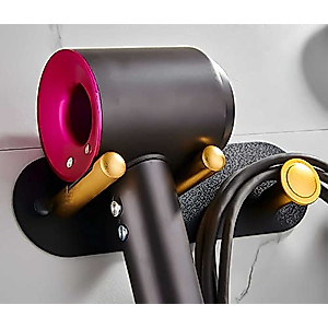 XINFlyy Wall-Mount Hair Dryer Holder Compatible with Dyson Supersonic, Aluminum Alloy