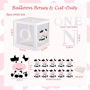 Fiesec Holy Cow I'm One Birthday Decorations, Cow First Birthday Party Supplies Girl, Cow Print 1st Decorations, 1st Birthday Girl Decorations