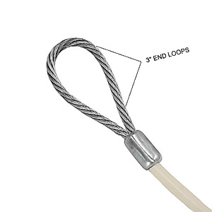 Aoneky 47ft 1/4'' Stainless Steel Replacement Tennis Net Cable