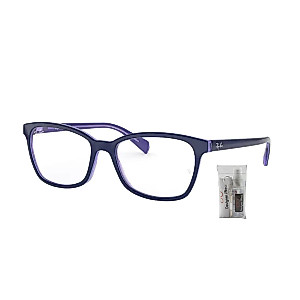 Ray-Ban RX5362 5776 54MM Top Blue/Light Blue/Vioet Cateye Eyeglasses for Women + BUNDLE With Designer iWear Eyewear Kit