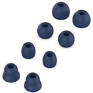 Atneway Replacement Silicone Earbuds Ear Tips Eargels Buds Set Compatible with Beats by Dr. Dre Powerbeats Pro Wireless in-Ear Earphones (4 Pairs/Navy Blue),large