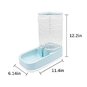 Dog Water Dispenser,Water Bowl for Dogs，Pet Automatic Waterer, Gravity Water Dispenser Station Self-Dispensing for Cats/Dogs Bowl，Automatic Gravity Fountain Bottle Bowl Dish Stand 1 Gal(3.8L)