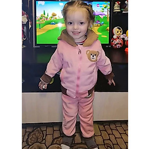 keaiyouhuo 3PCS Winter Toddler baby boy girl clothes 6-24 Months Baby Sweaters Coat + Pants + Hooded Vest Outfit Set