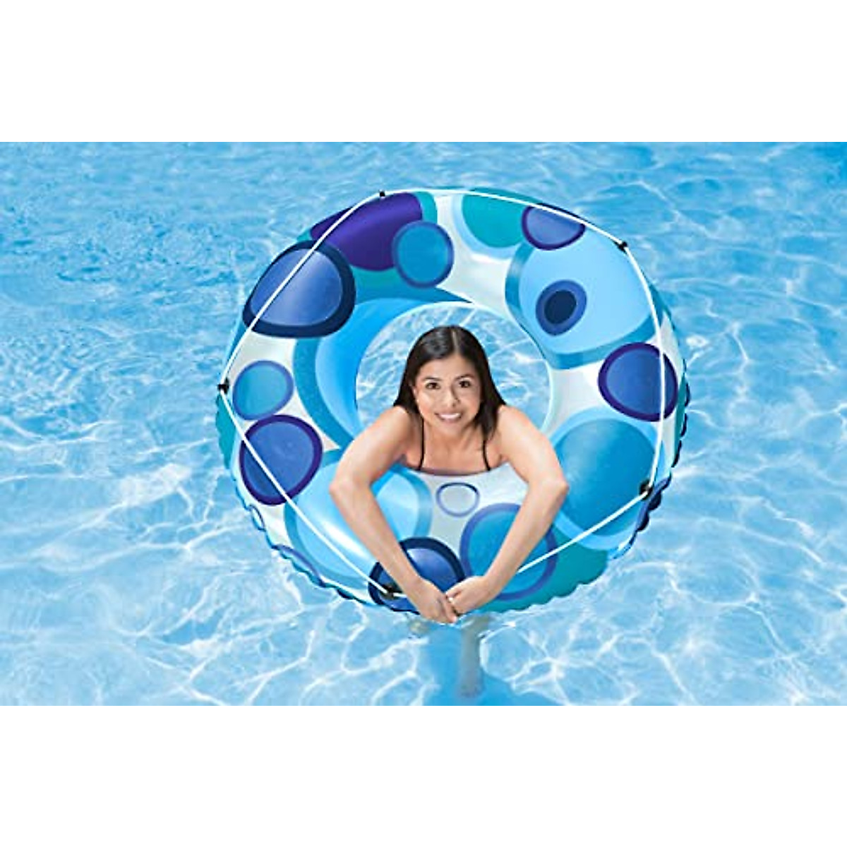 Poolmaster 48-Inch Swimming Pool Float Inner Tube, Teal Bright Circles