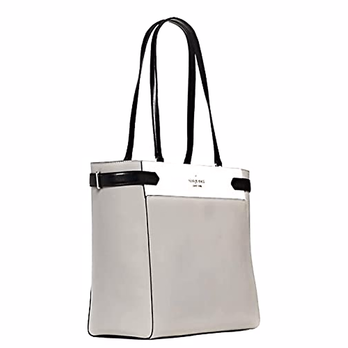 Kate Spade Staci Laptop Tote Triple compartment Leather Nimbus Grey Multi/Silver