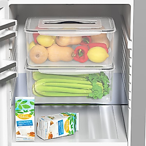 Asking 4-Pack 15 Quart Airtight Food Storage Containers, 14.5 L Clear Pizza Dough Proofing Box with Lid