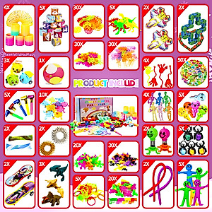 356 PCS Party Favors for Kids, Fidget Toys Pack,Easter Basket Stuffer for Kids, Birthday Gift Toys, Stocking Stuffers, Christmas Gifts, Easter Gifys Party Toys Assortment, Treasure Box Birthday Party, Goodie Bag Stuffers for Kids, Carnival Prizes, Pinata