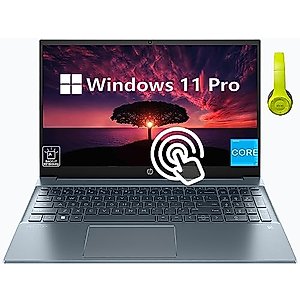HP Pavilion 15.6 Inch FHD Touchscreen Business Laptop, 13th Gen Intel Core i7-1355U, GeForce MX550, 64GB RAM, 2TB SSD, Windows 11 Pro, Backlit Keyboard, PCM