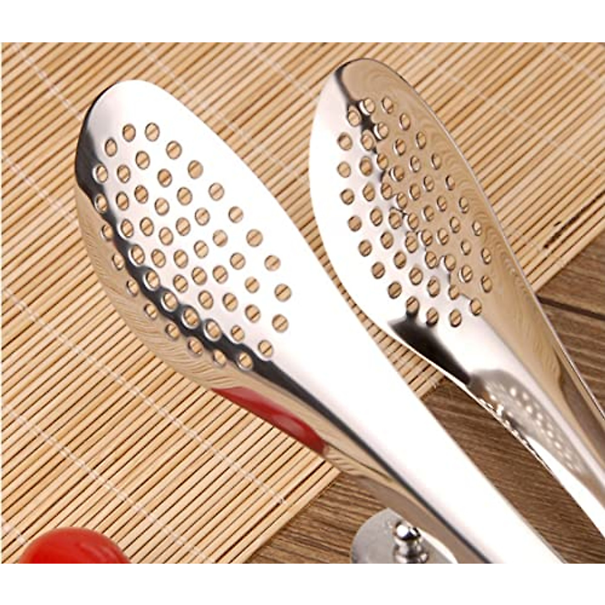 AMAOIS Kitchen Tools: Large Stainless Steel Small Round Hole, Grill clamp, Fried Sandwich, Vegetable Frying, Frying Steak, pan Flipped, Special Clamps