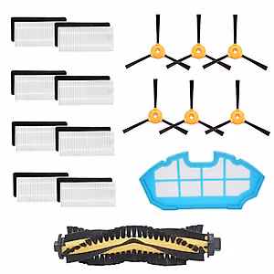 BBT BAMBOOST Replacement Parts Compatible with EcoVacs Deebot 500, N79,N79S, N79W, N79SE Robotics Vacuum Cleaner Kit (Pack of 16)