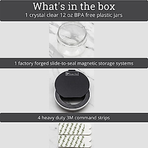 Vascito Shelf Organizer, Adhesive Mount Under Shelf Containers for Organizing Laundry Pods, Scent Beads Container, Storage Solutions for Small Spaces Quick One Handed Access (Designer White, 1 Pack)