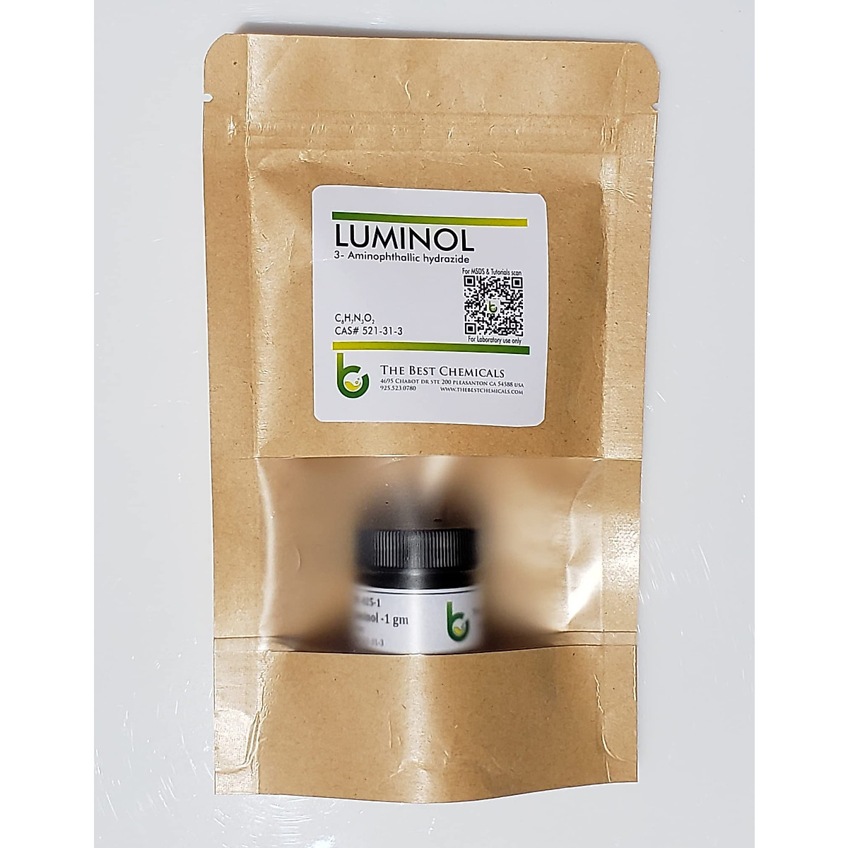 1 Gram Luminol - Luminol Powder - for Luminol Kit - for Cool Blue Light Experiment Kit - for Forensic Science Kit