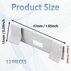 12 Pcs Vertical Blind Repair Vane Savers, White Blind Repair Clip Vertical Blind Repair Tabs, Window Blinds Replacement