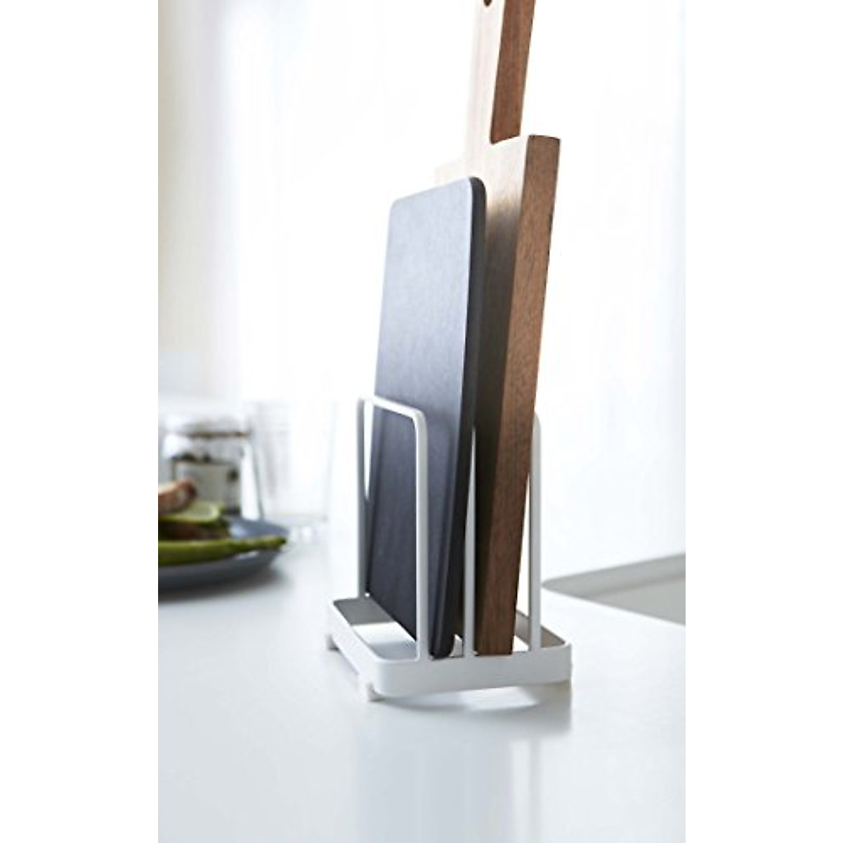 Yamazaki Home Plate Cutting Board Stand – Kitchen Storage Rack Holder Organizer