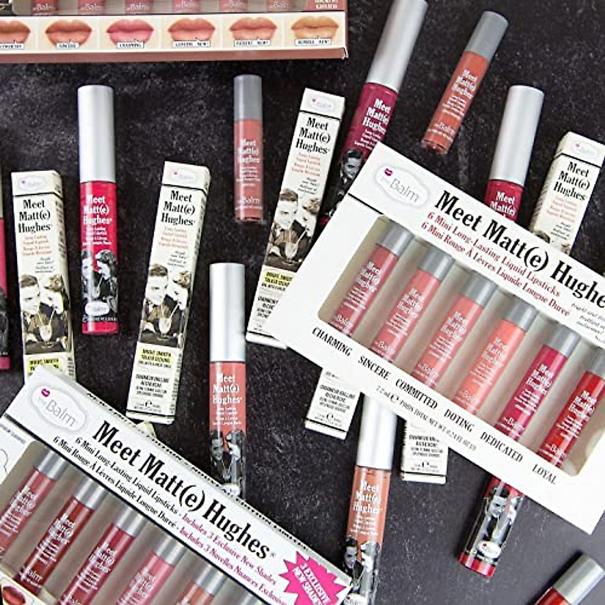 theBalm Meet Matt(e) Hughes 6 Mini Long-Lasting Liquid Lipsticks, Volume 2,0.04 Fl Oz (Pack of 6)
