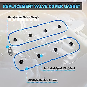 Valve Cover Gasket Set - Compatible with 4.8L 5.3L 6.0L 6.2L Chevy Silverado, Suburban, Tahoe, Trailblazer, GMC Sierra, Yukon, Envoy, Cadillac Escalade - Replace 12637683 VS50504R1