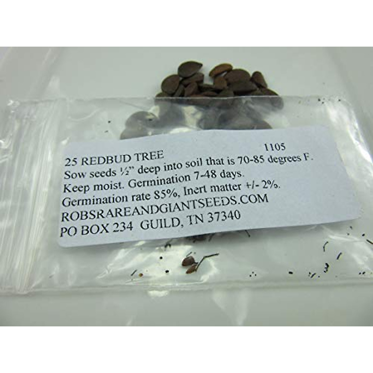 1105-Eastern Redbud Tree (Cercis Canadensis ‎) Seeds by Robsrareandgiantseeds UPC0764425786986 Non-GMO,Organic,USA-Grower,Bonsai, 1105 Package of 25 Seeds