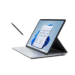 Microsoft Surface Laptop Studio, 14.4" Touchscreen, Intel 11th Gen Core i7 (Up to 4.8GHz), NVIDA GeForce RTX 3050Ti, 16GB DDR4 RAM, 512GB SSD, Win11h, Platinum, with MTC Stylus Pen
