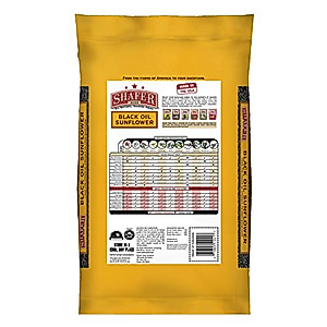 Shafer Seed 51041 40-Pound Bag, Black Oil Sunflower Wild Bird Food