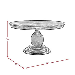 Picket House Furnishings Brixton Mary Standard Dining Table in Grey