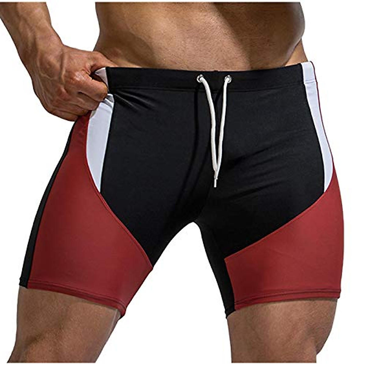 lnmuld Bikini Tops for Women Cute Bikinis Drawstring Shorts Surfing Swim Men's Trunks Dry Quick Swimming Beach Running Red