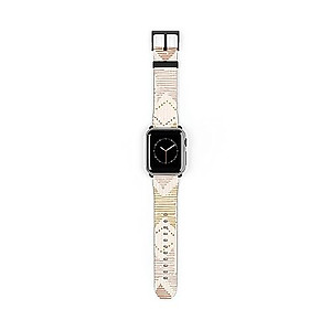 Creative Vibes2 Pattern Smart Watch Band Compatible with Smart Watch Series 1, 2, 3, 4, 5, 6, 7, & SE - High-Quality Leather Watch Bands for Smart Watches (38-41 mm, Gold Matte)