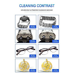 Digital Ultrasonic Jewelry Cleaner with Digital Timer 700mL 42KHz Ultrasonic Cleaner for Eyeglasses Basket for Parts Denture for Gun Blade,Diamond Ring Cleaner -Jewelry Cleaner Ultrasonic Machine