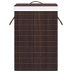 HOMIUSE Laundry Hamper 16"x12"x24" Brown Laundry Basket Bag Hamper With Lid Baby Laundry Basket Clothes Basket Laundry Bin Small Laundry Collapsible Laundry Basket Dirty Clothes Hamper 19 gal