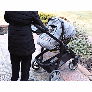 Sho Cute - Winter Baby Car Seat Cover for Boys Girls | Polar Fleece Newborn Cozy Carrier Covers I Warm Infant Carseat Canopy for Babies | Perfect for Cold Weather of Spring Fall and Winter | Soft Grey