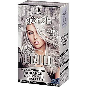 Schwarzkopf Got2b Metallics Permanent Hair Color, M71 Metallics Silver