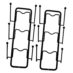 DECHOUS 4 Pcs Three Layer Pot Lid Hanging Decor Wall Bracket Wall Hooks Decorative Pan Lid Organizer Saucepan Lid Holder Kitchen Towel Hanger Reusable Pot Lid Holder Pot Rack