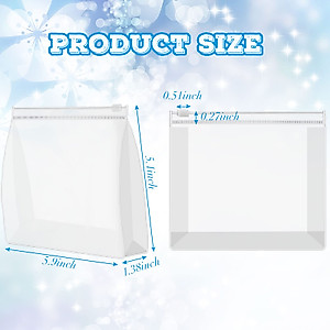 60 Pcs Mini Clear Makeup Bags Bulk Cosmetic Bags with Zipper Mini Clear Makeup Bags Clear Pouches with Zipper PVC Clear Zipper Pouches Plastic Transparent Waterproof Toiletry Bags for Travel Home