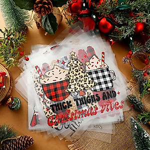 Perthlin 30 Pcs Christmas Iron on Transfers Xmas Iron on Decals Patches Appliques Heat Transfers Vinyl Cute Christmas Decals for Clothes Bag Pillow Covers DIY Decorations (Plaid Style)