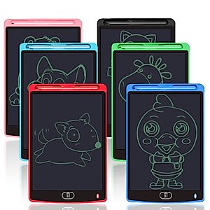 YIDEDRAW 6 Pack LCD Writing Tablets for Kids, 8.5 Inch, Toddler Toys Birthday Gifts for Ages 3-8 Boys Girls, Colorful Doodle Board Drawing Tablet for Learning and Education (Six Colors Available)