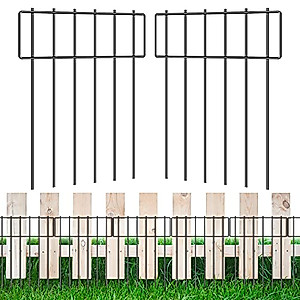6 Pack Animal Barrier Fence,17 in(H) X 6.5 Ft(L) Decorative Garden Fence,No Dig Rustproof Metal Wire Garden Fencing Border,Flower Bed Fencing,Dog Rabbits Defence Fence,T Shape