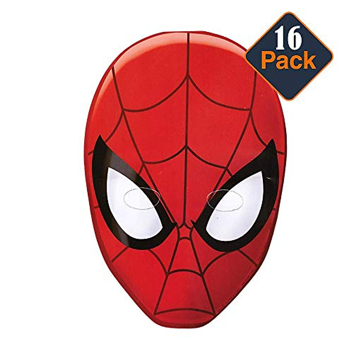 Spiderman Super Hero Birthday Party Supplies Bundle Pack for 16 Includes Dessert Plates, Napkins, Table Cover, Happy Birthday Banner, Paper Masks, Favor Loot Bags, Favor Bracelets, Mylar - 84 Pieces