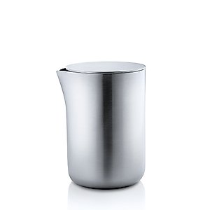 Blomus Basic Milk Container with Lid, 9.7 x 6.6 x 7.5 cm, Brushed Stainless Steel