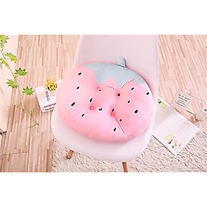 LICHENHAO Flower Cushion Pillow Bolster Throw Pillow Sofa Cushion Car seat Cushion Chair Cushion (Strawberry, 17.7in×18.8in)