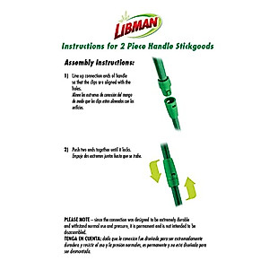 Libman Large Precision Angle Broom – Good for Indoor and Outdoor Use. Permanent 2-Piece Handle, Clicks Together for Sturdy Hold. Reduces Shipping Waste with Smaller Box.