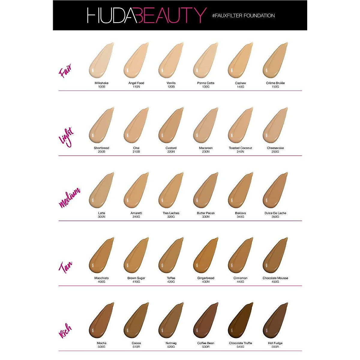 HUDA BEAUTY #FauxFilter Luminous Matte Foundation 130G Panna Cotta