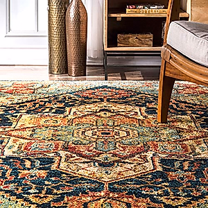 nuLOOM Tabetha Tribal Medallion Area Rug, 4' x 6', Green
