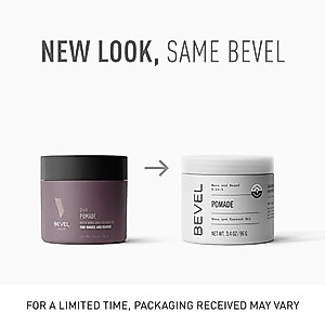 Bevel Beard Balm & Hair Pomade for Waves with Coconut Oil and Shea Butter, Locks in Moisture to Help Reduce Frizz and Breakage, Beard Care for Men, 3.4 Oz