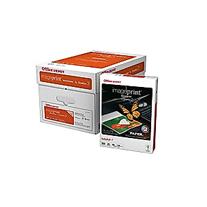 Office Depot ImagePrint FSC Certified Multiuse Paper by Domtar, 8 1/2in x 11in, 20 Lb, White, 500 Sheets Per Ream, Case Of 10 Reams, 1821