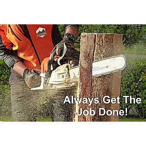 Chainsaw Sharpener File Kit – Flat, 5/32, 3/16, 7/32 Inch Round Files, Raker Tooth Depth Gauge, Blade Filing Guide, Wood Handle & Tool Pouch – used to Sharpen Chain Saw Teeth - 8 Piece Sharpening Set