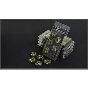 Gamers Grass Battle Ready Bases: Highland Bases, Round Lip 40mm (x5)